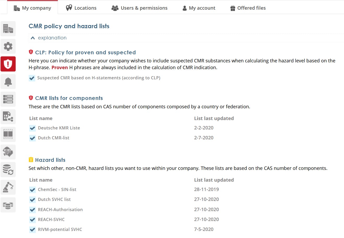 CMR lists: How does it work in Stoffenmanager®? - Stoffenmanager®